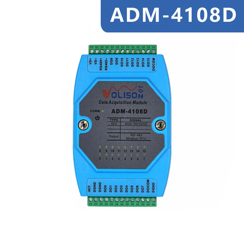 Adm-4108d 16-channel Digital/switch Output Module 16do Npn Transistor ...