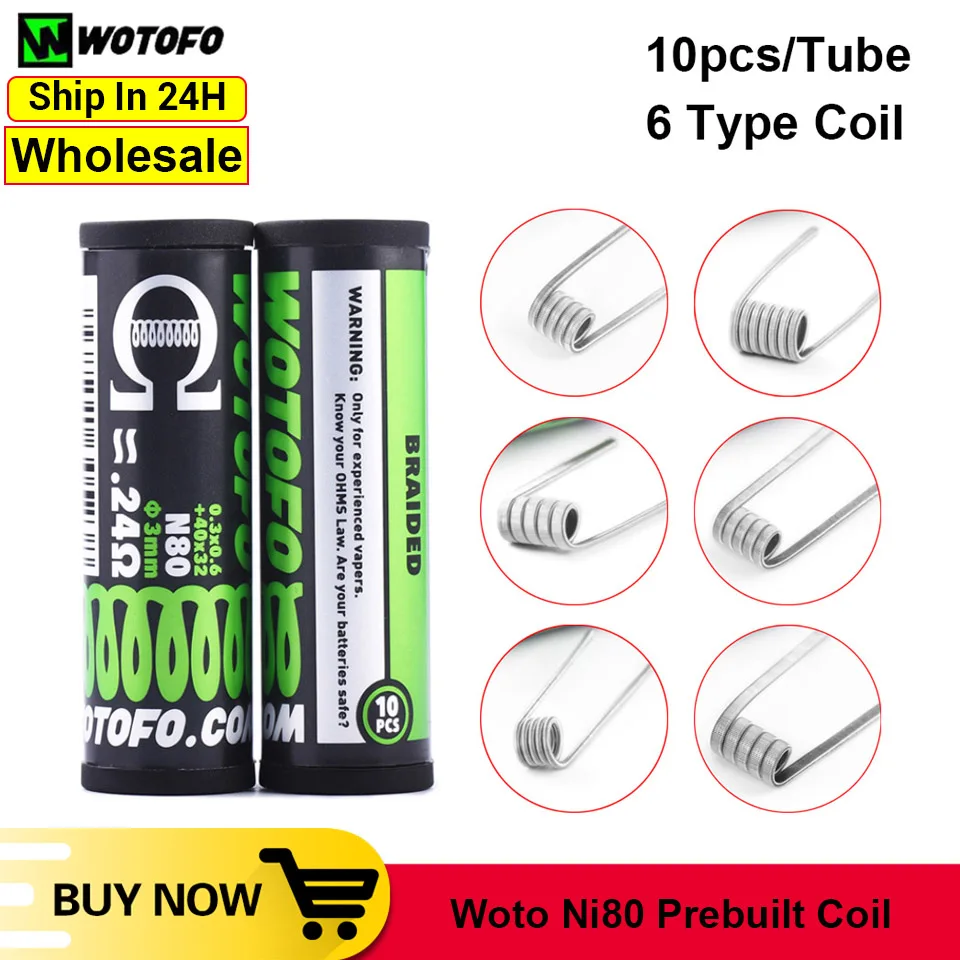 Original-Wotofo-Ni80-Coil-Wire-Fused-Clapton-Dual-Tri-Quad-Replacement ...