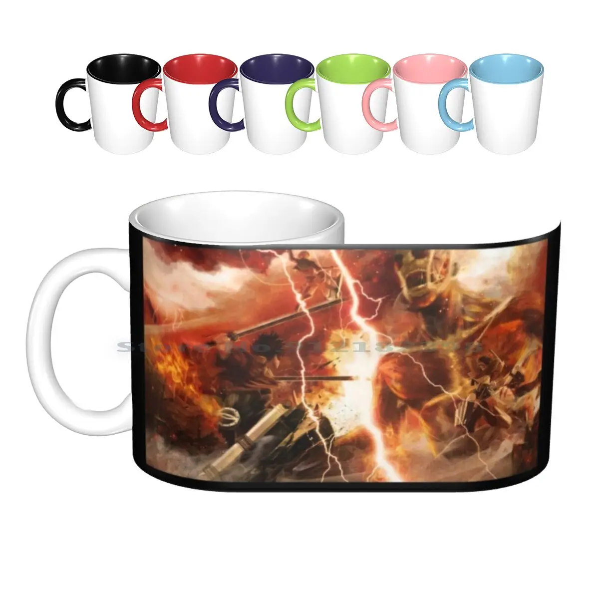Attack On Titan Anime Ceramic Mugs Coffee Cups Milk Tea Mug Anime Death ...