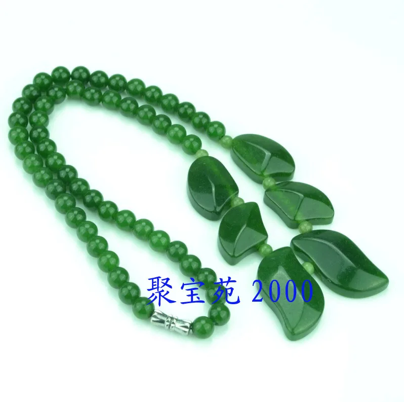 Collar de jade verde natural, Cuenta de Mala, cadena de jadeíta verde ...