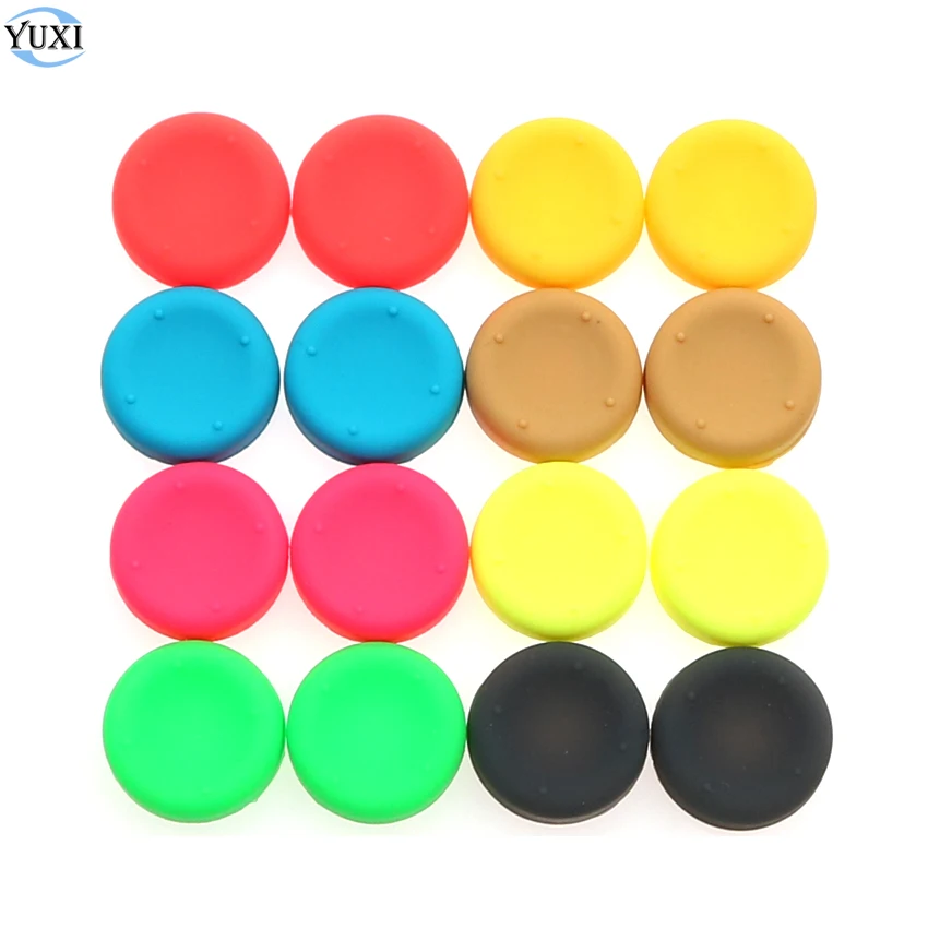 YuXi 2pcs Red Blue Green Thumb Stick Grip Cap Joystick Cover For ...