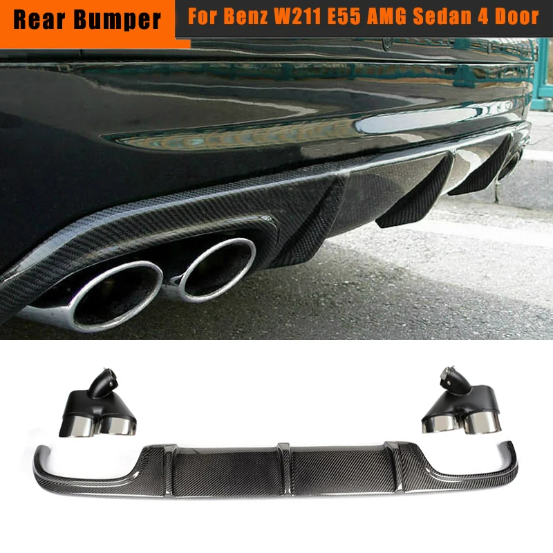 Rear Bumper Diffuser Lip for Mercedes Benz W211 E55 AMG Sedan 4 Door ...