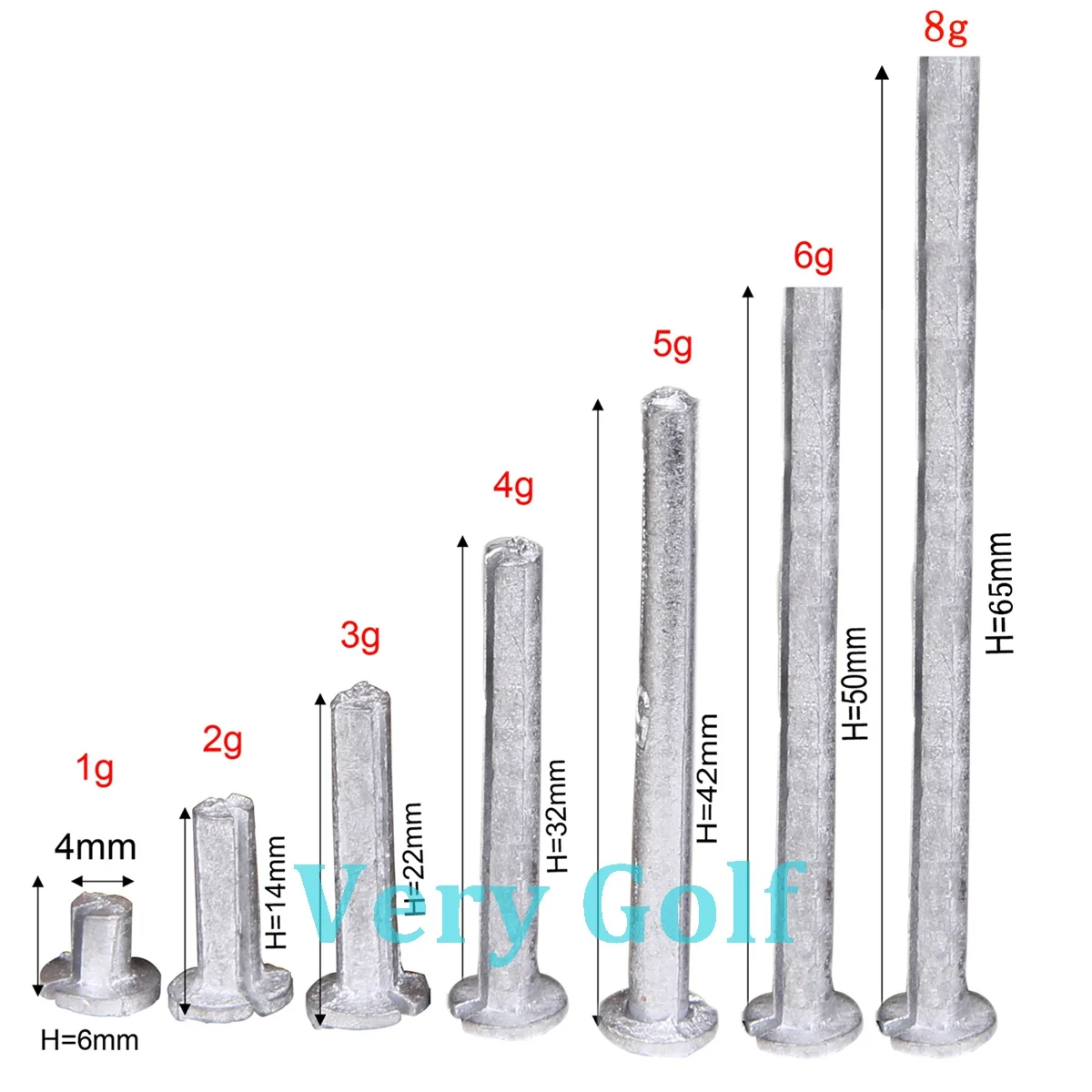 5pcs-Golf-Lead-Tip-Plug-Swing-Weights-For-Graphite-Shafts-fit-Iron-and ...