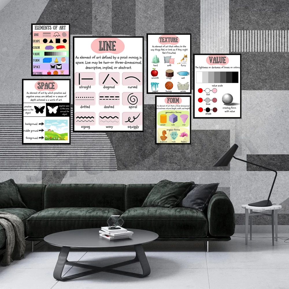 Elements of Art Posters Printables, Art Classroom Decor, Educational ...