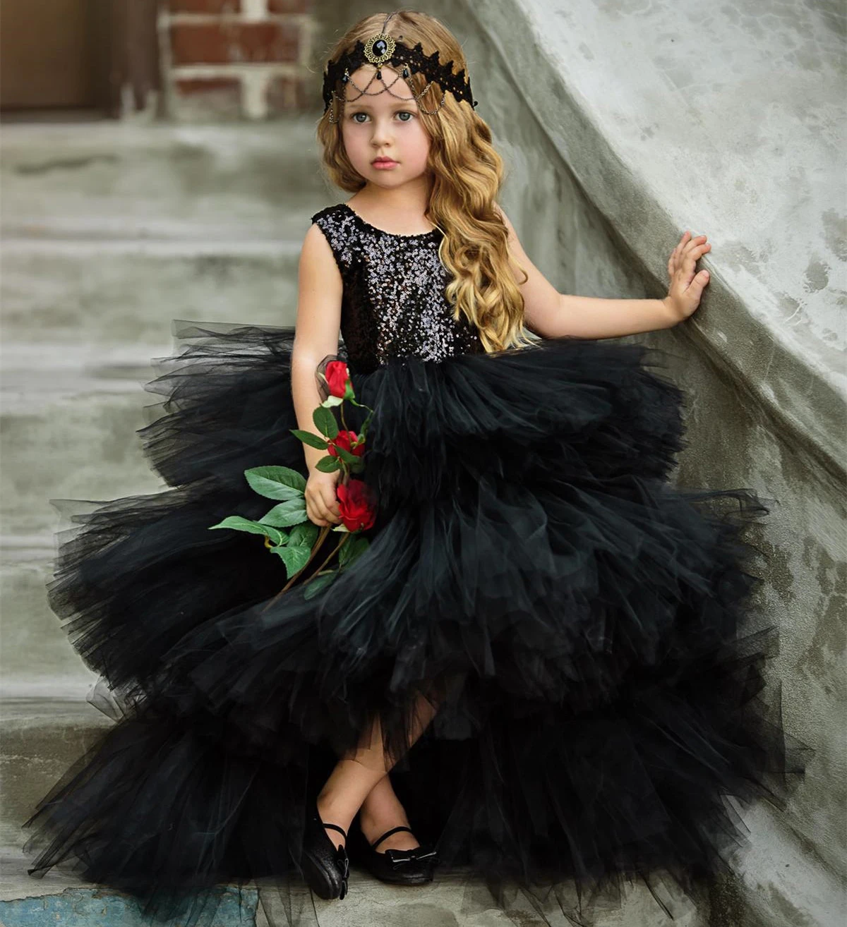 Flower Girl Dresses Weddings Tulle Princess Lace Half Sleeve Holy First ...