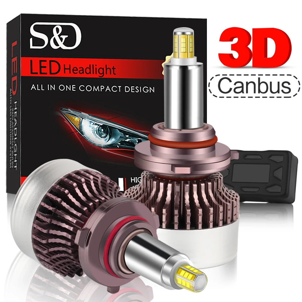 Bombillas de faro LED HB3 Canbus 9005, 12 lados, 3D, alta potencia, 80W ...