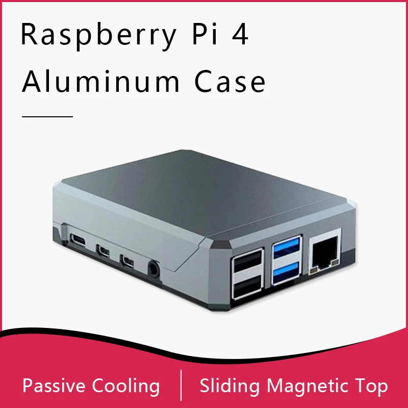 Argon Neo Raspberry Pi 4 Case Minimalist Design Slim Aluminum Enclosure ...