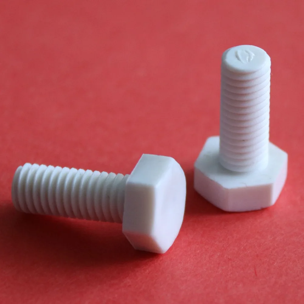 10PCS M18 M20 PP Polypropylene Plastic Hexagon Screw Hex Head Twist ...