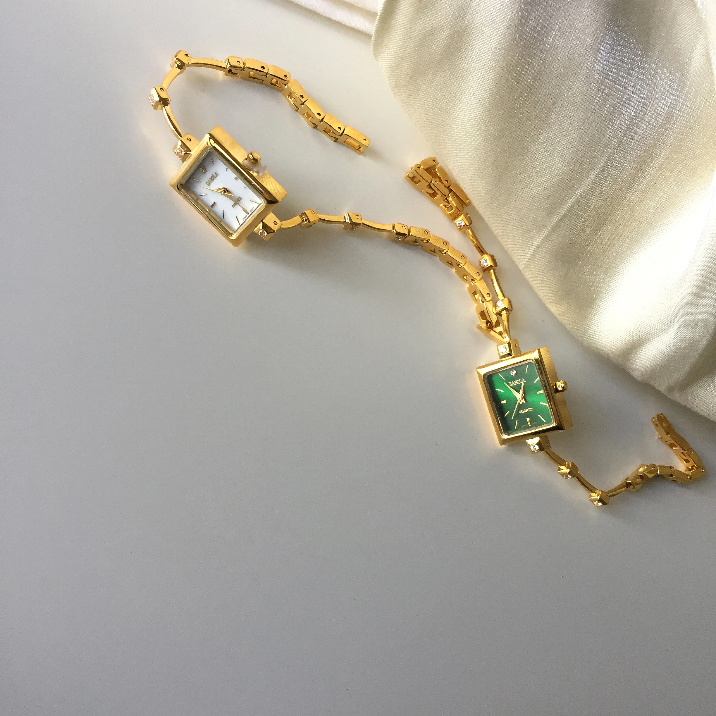 Reloj de cuarzo con esfera cuadrada roja para mujer, cadena de reloj de ...