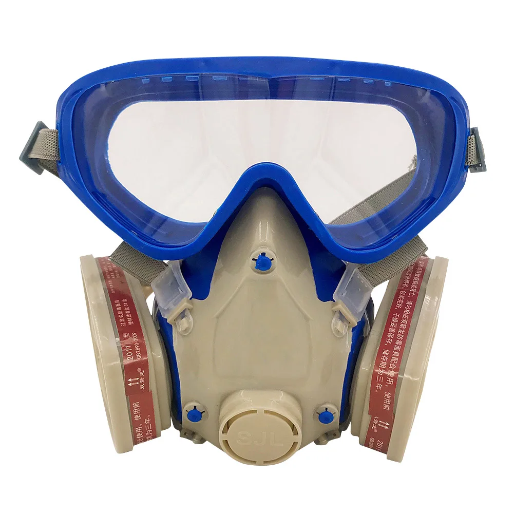 Silicone Full Face Respirator Anti-dust Mask Goggles Chemical Dustproof ...