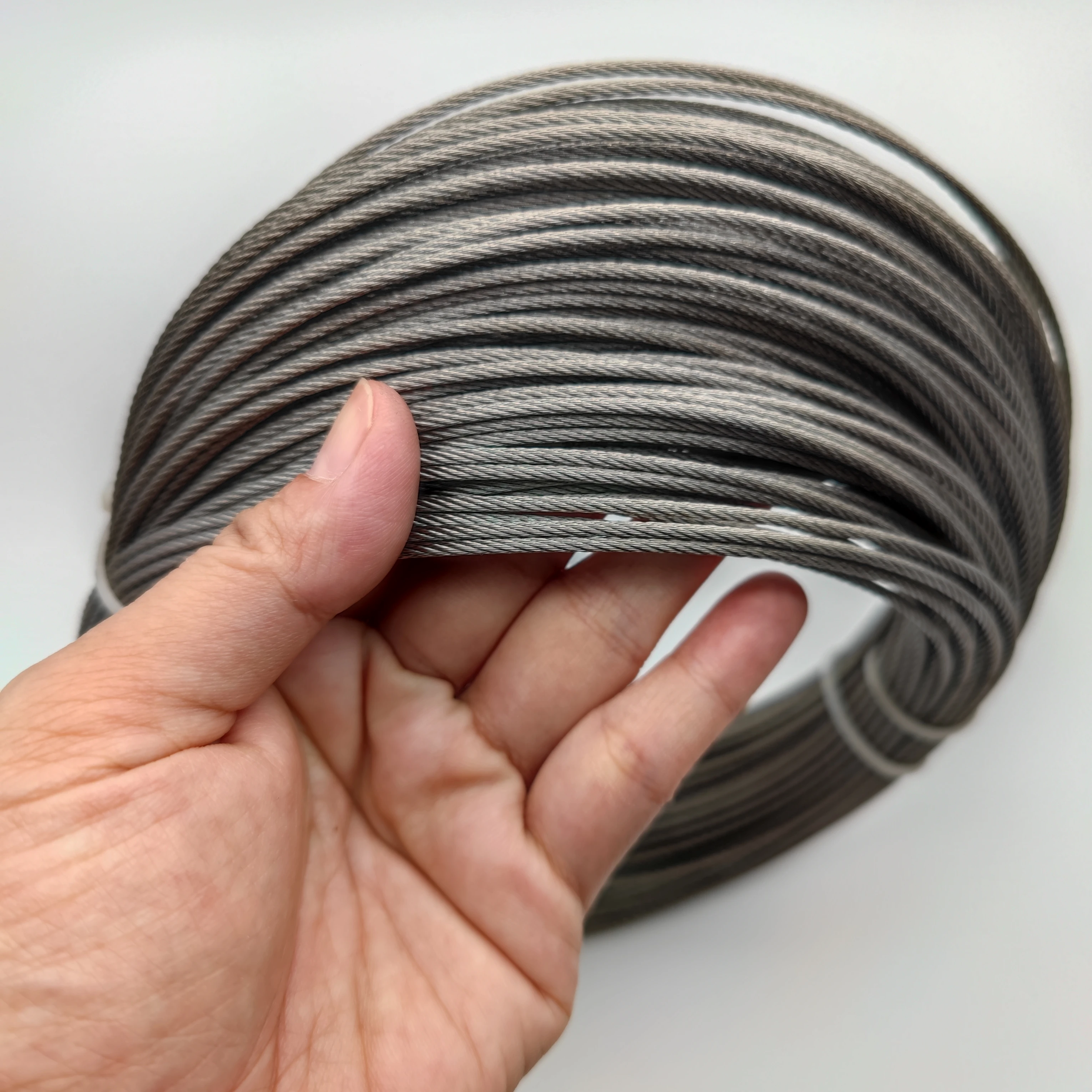 50M/100M 2mm Diameter 7X19 Construction 304 Stainless steel Wire rope ...