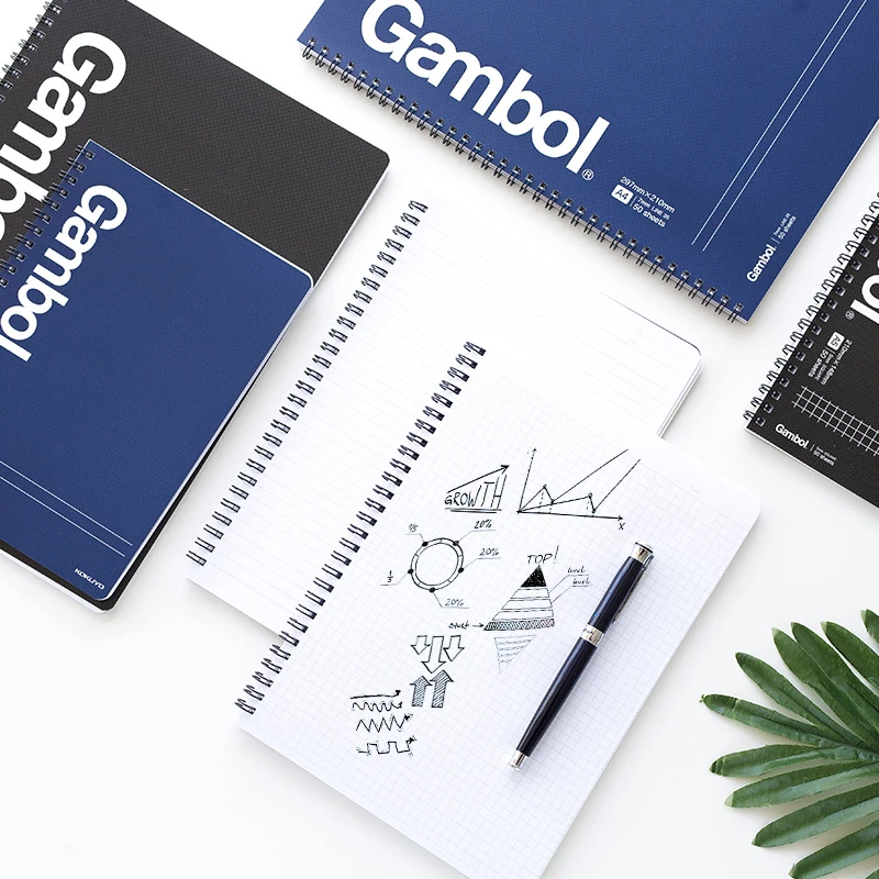 KOKUYO Gambol Notebook A5 B5 - 50 Sheets - 5mm Square 7mm Line Blue ...