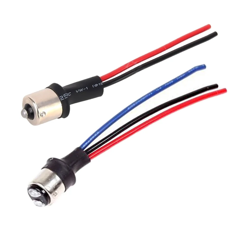 2Pcs-1156-1157-Bulb-Extend-Line-Socket-Connector-BAY15D-BA15S-Male ...