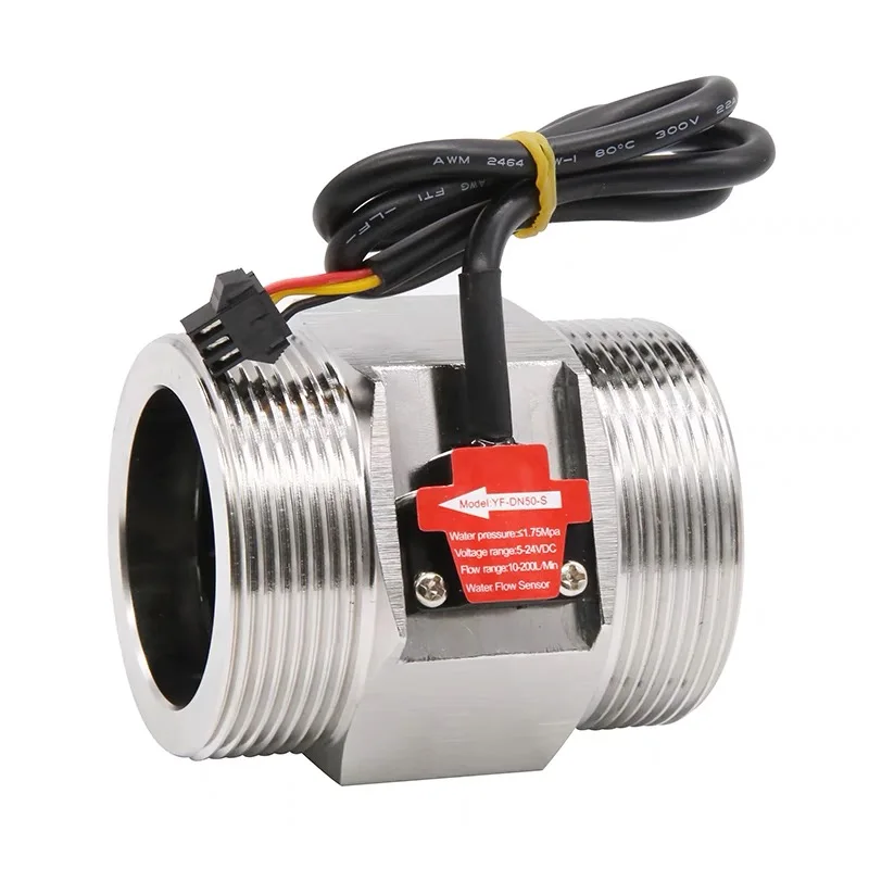 New-3-3-24Vdc-G2-DN50-SUS304-Hall-Turbine-10-200L-min-flow-sensor ...