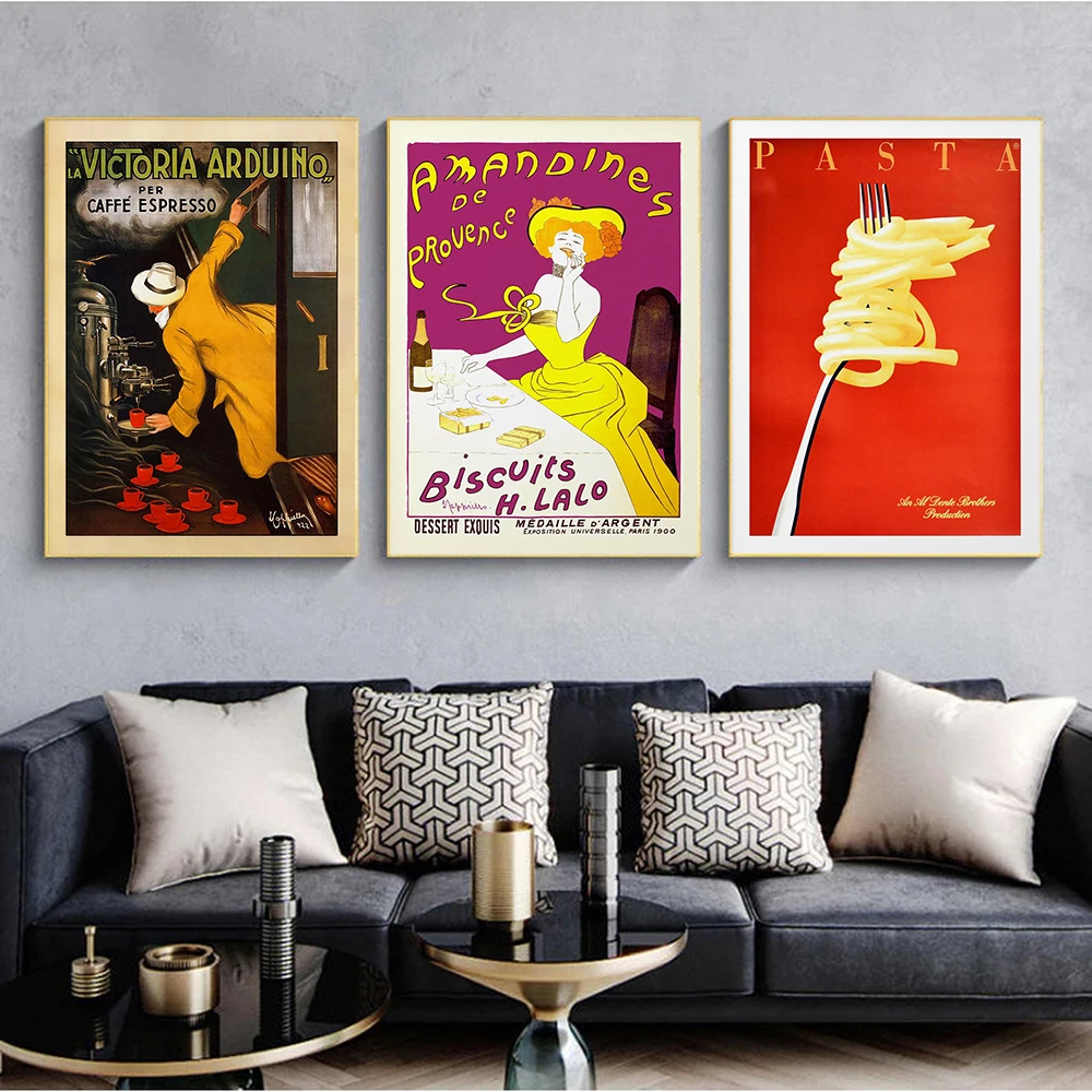 Wall Hangings Home & Living Italian Food Poster Italian Food Wall Decor ...