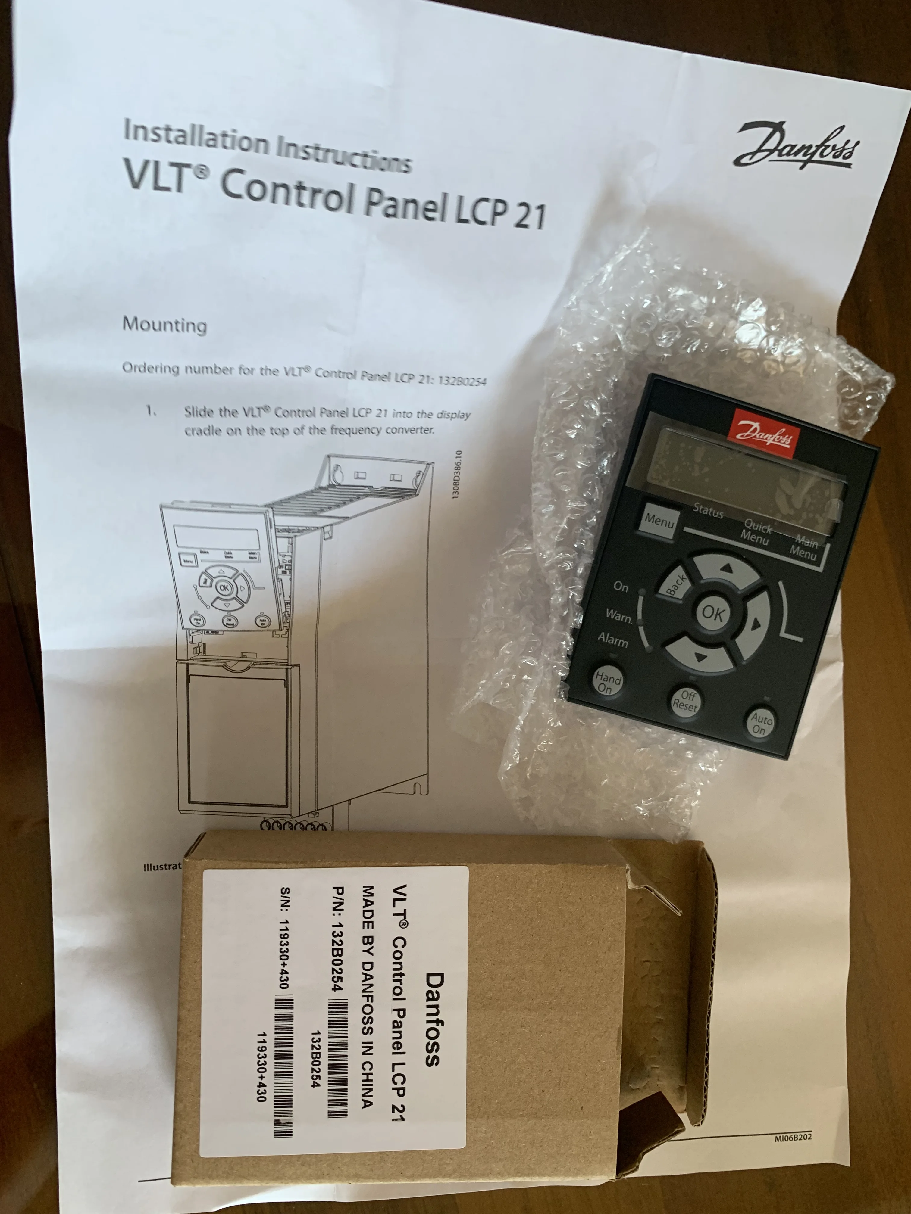 새로운 Danfoss FC360 인버터 작동 패널 LCP21 주문 번호 132B0254 정품|panel lcd|inverter ...