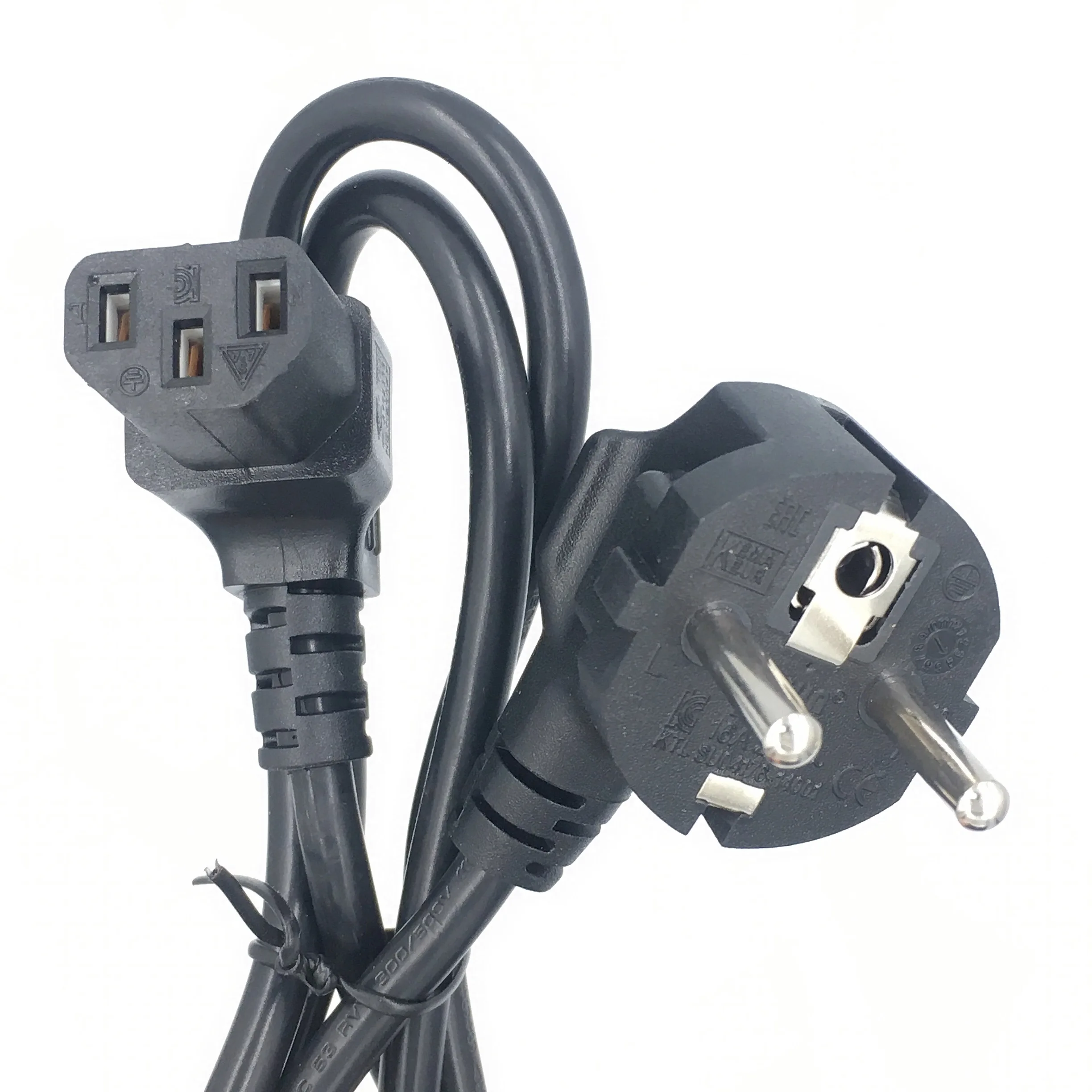 EU Plug Cable IEC C13 Computer Power Cable Extension Cord 0.3m 1m 1.5m ...