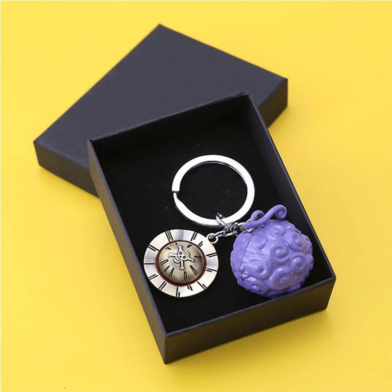 One Piece KeyChain Devil Fruit Figure Japanese Straw Hat Skull Luffy ...