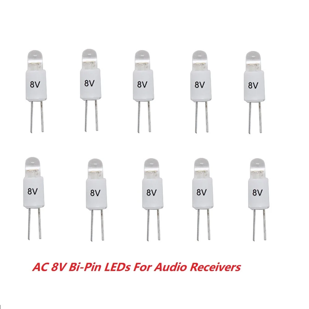 10-New-8v-Bi-Pin-Style-Audio-Equipment-Led-Lamps-Plus-10pcs-Fuse-Style ...