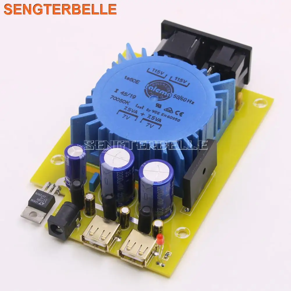 15va 5v Usb Dc Dual Output Hifi Linear Power Supply Board 15w Talema Dc ...