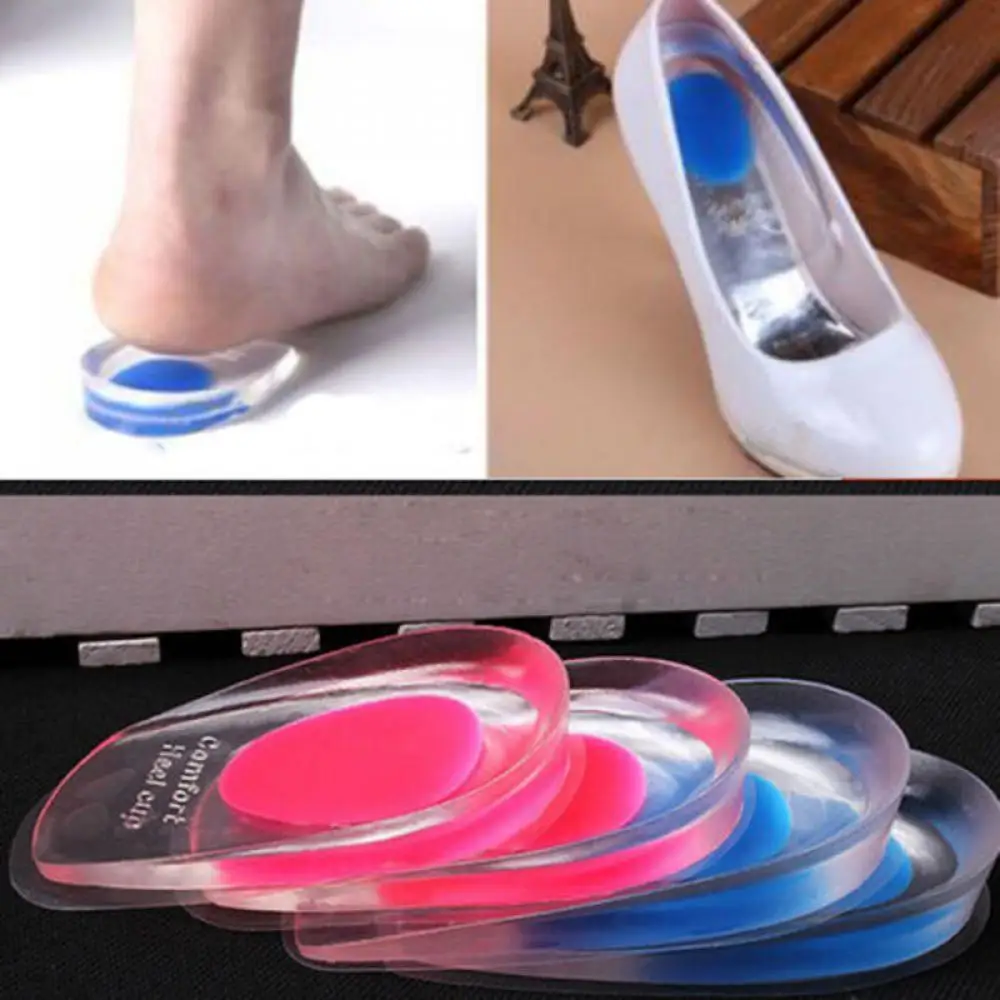 1 Pair Of Men And Women Silicon Gel Heel Cushion Relieve Foot Pain ...