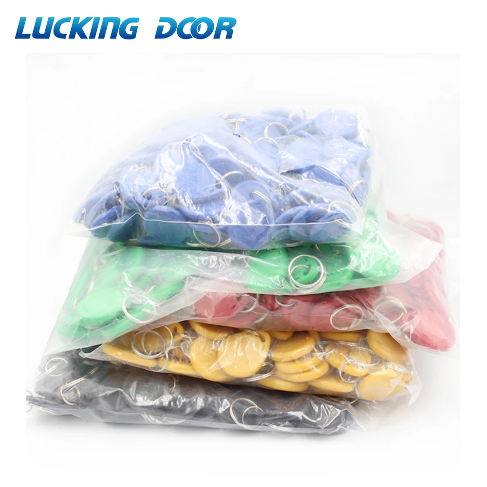 100pcs-lot-TK4100-125khz-RFID-Keychain-Stickers-Card-Tag-Key-ID-Keyfob ...