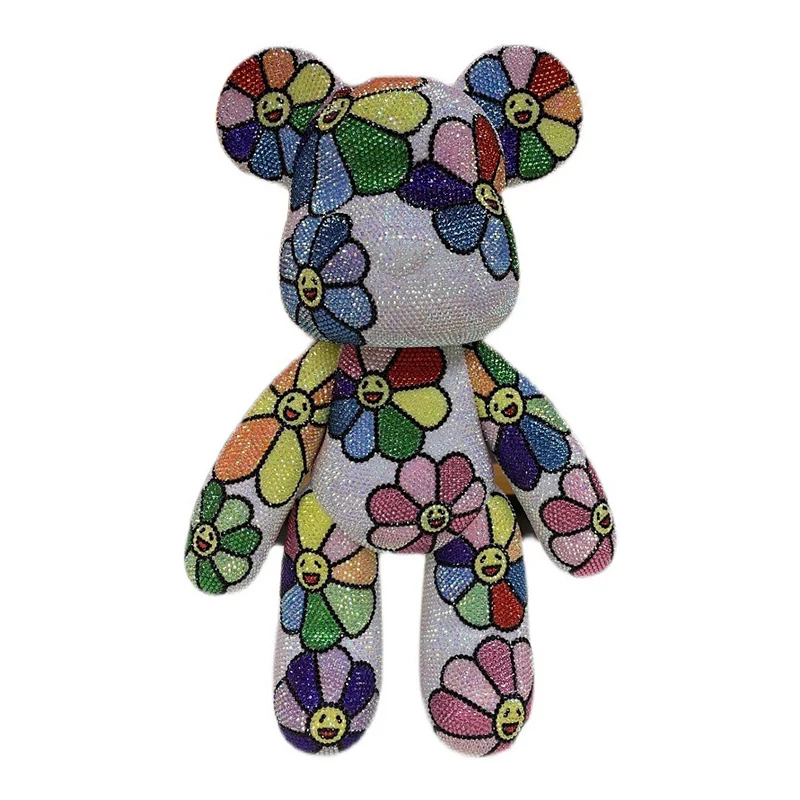 DIY Rhinestone Creative Bear Hot Bling bling Doll Statue Diamond ...