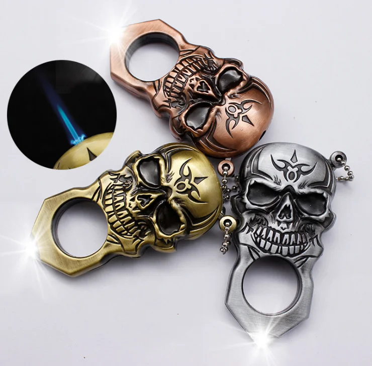 Skull gothic lighter Metal Skull Gas Torch Lighter Gifts For Men ...