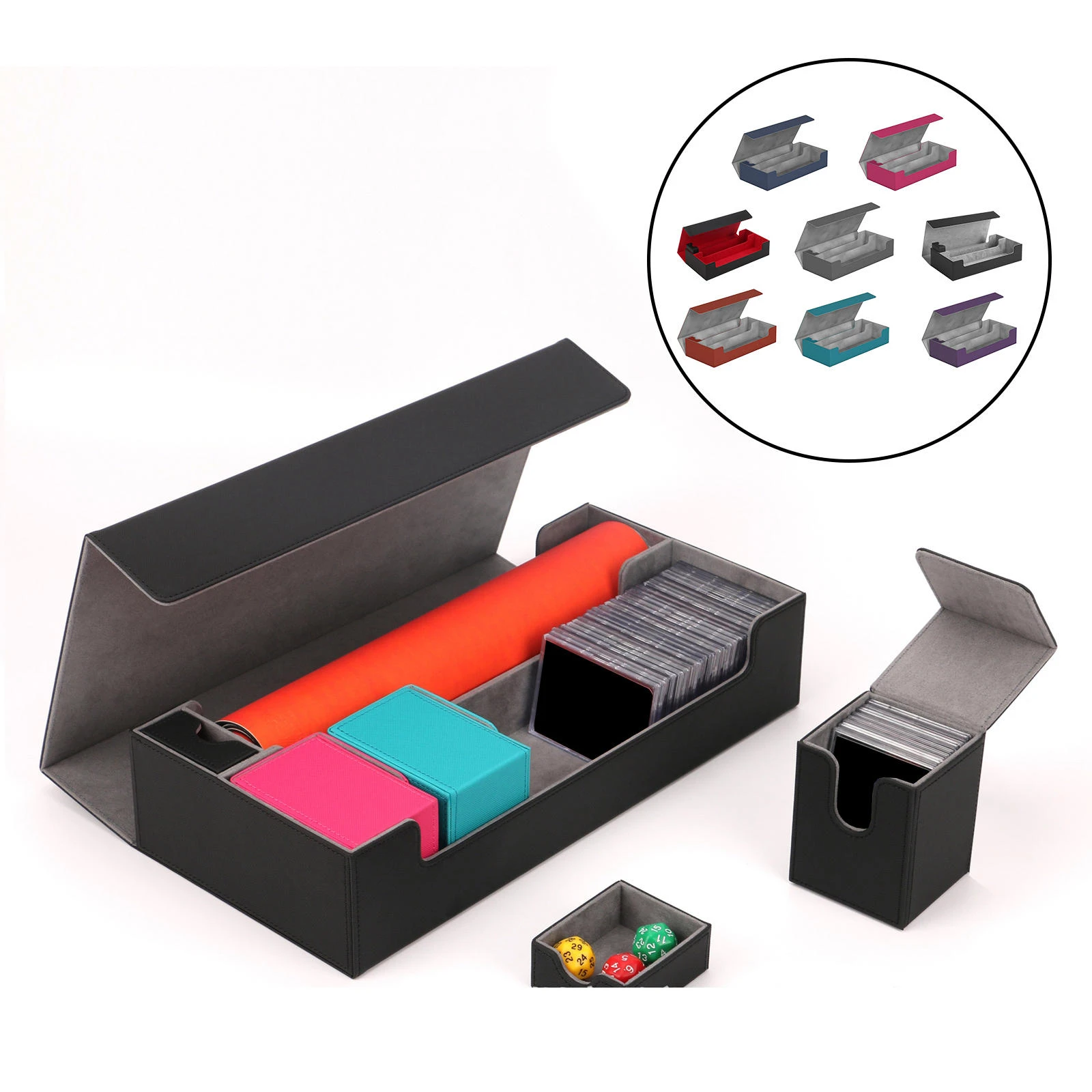 Trading Card Deck Box Tcg Ocg Card Storage Box Leather Card Box Deck ...