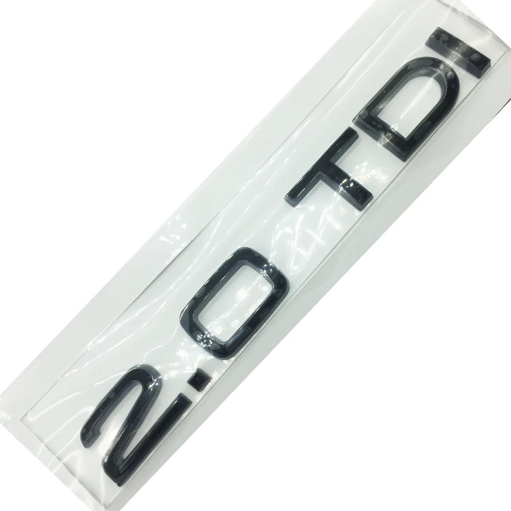 Black Emblem For Audi 2.0 Tdi Four Wheel Drive Car Trunk Logo Sticker ...