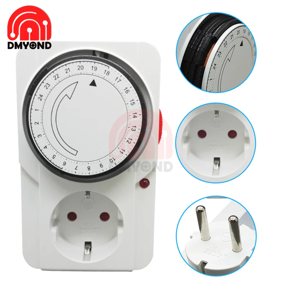 24-Hour-Cyclic-Timer-Switch-Kitchen-Timer-Outlet-Loop-Universal-Timing ...