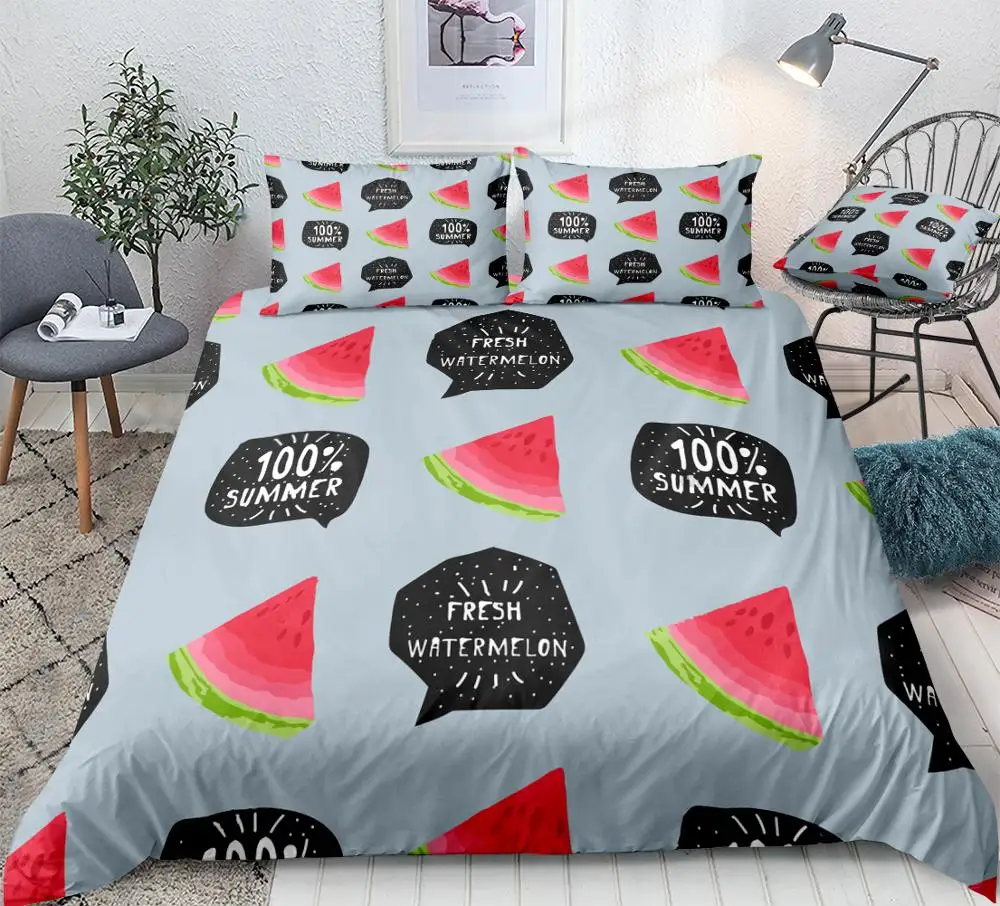 Watermelon-Duvet-Cover-Set-Red-Fruits-Bedding-Kids-Boys-Girls ...