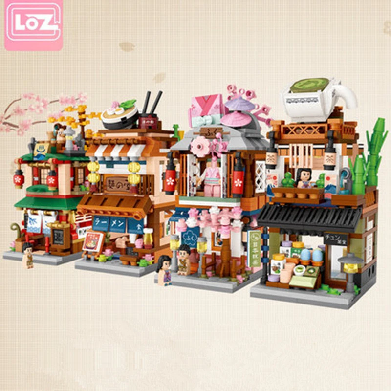 LOZ Building Blocks City View Scene Coffee Shop Retail Store ...