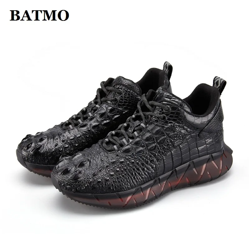 BATMO-Sapatos-casuais-de-pele-de-crocodilo-masculino-t-nis-de-couro ...