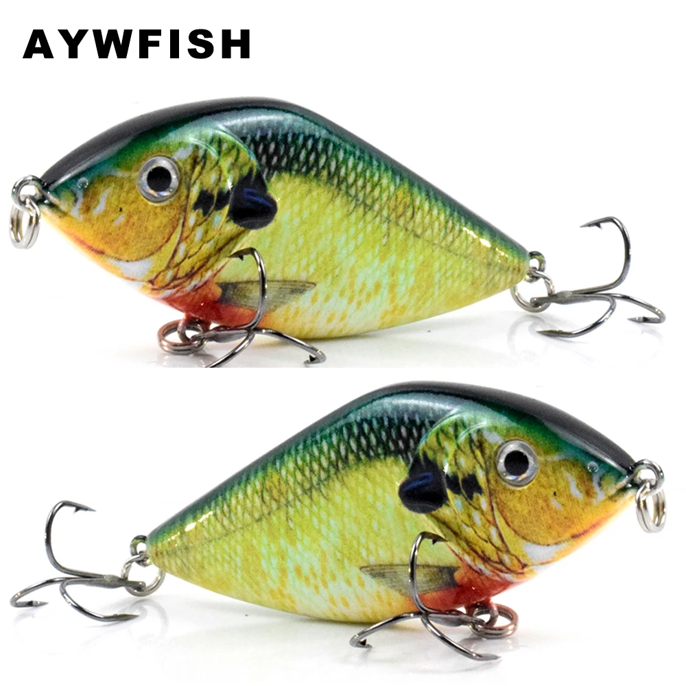 AYWFISH Jerk Bait 70mm 14.5g Mini Hard Plastic Wobbler Sinking Lures 3D ...