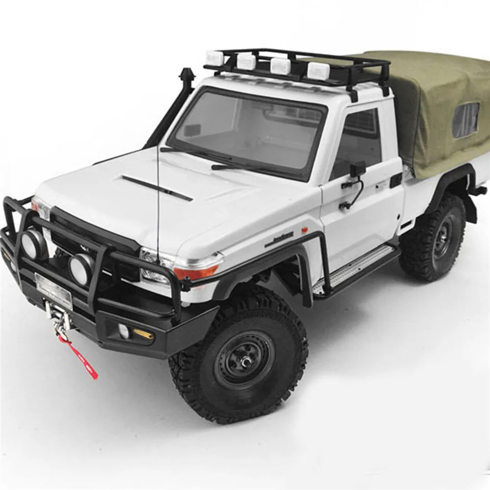1/10 arb rc4wd killerbody lc70 rc用スポットライト付きメタルルーフラゲッジラック,車体アクセサリー