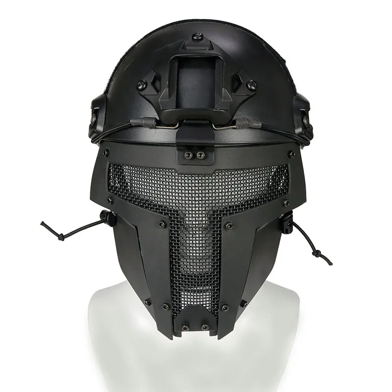 Tactical Protective Mask For Steel Mesh Full Face Hunting Airsoft ...