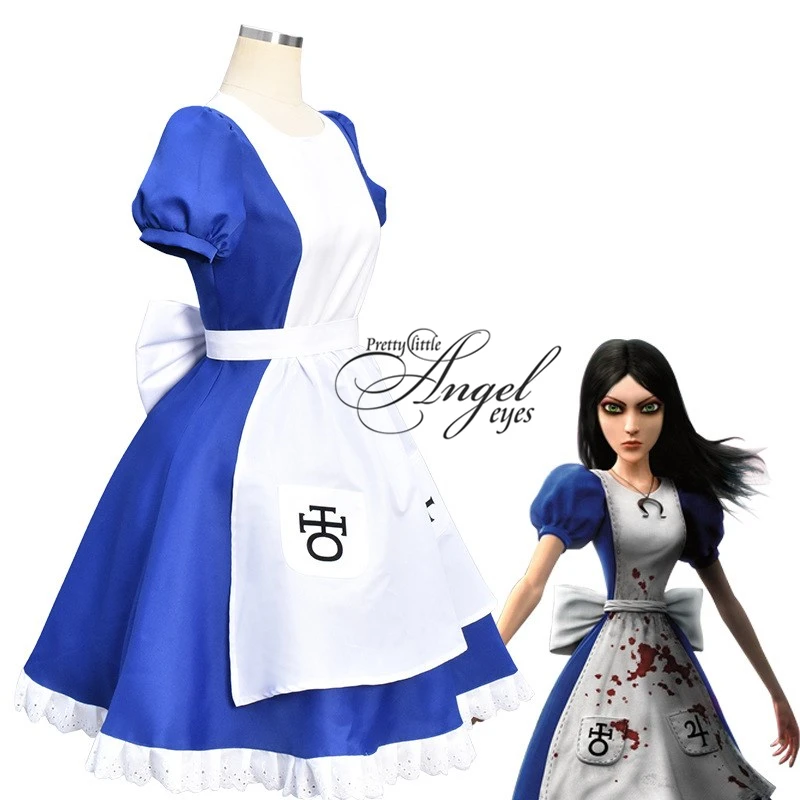 Game Alice: Madness Returns Alice Cosplay Maid Wear Halloween Party ...