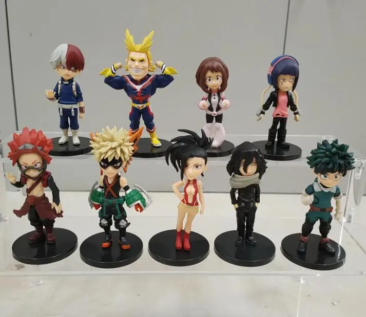 9pcs/set Anime My Hero Academia Statue Figure Model Toys - Action ...