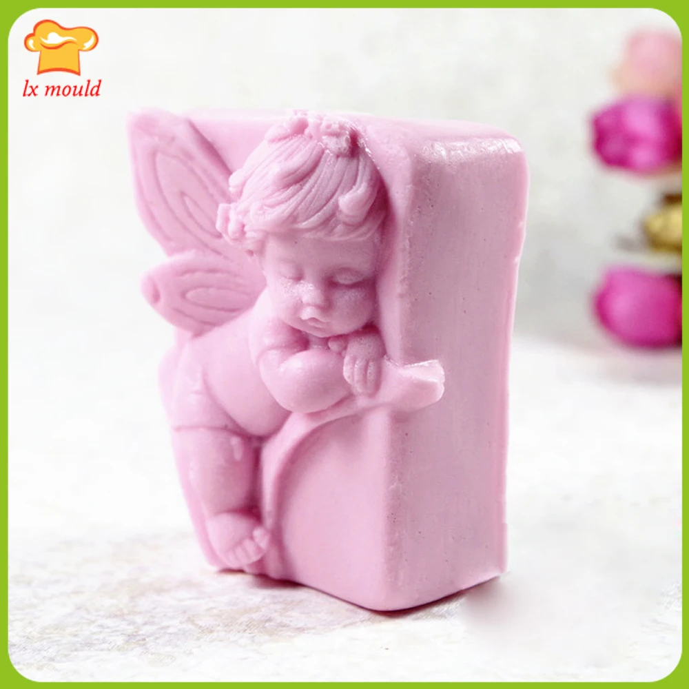 Lovely angel doll silica gel soap mold Baby soap mold Angel princess ...