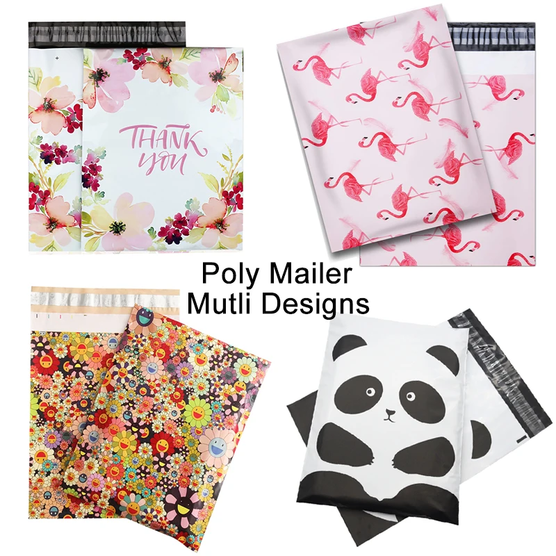10PCS 10x13inch Poly Mailer Colorful Totes Mix Pattern T-shirt Clothing ...