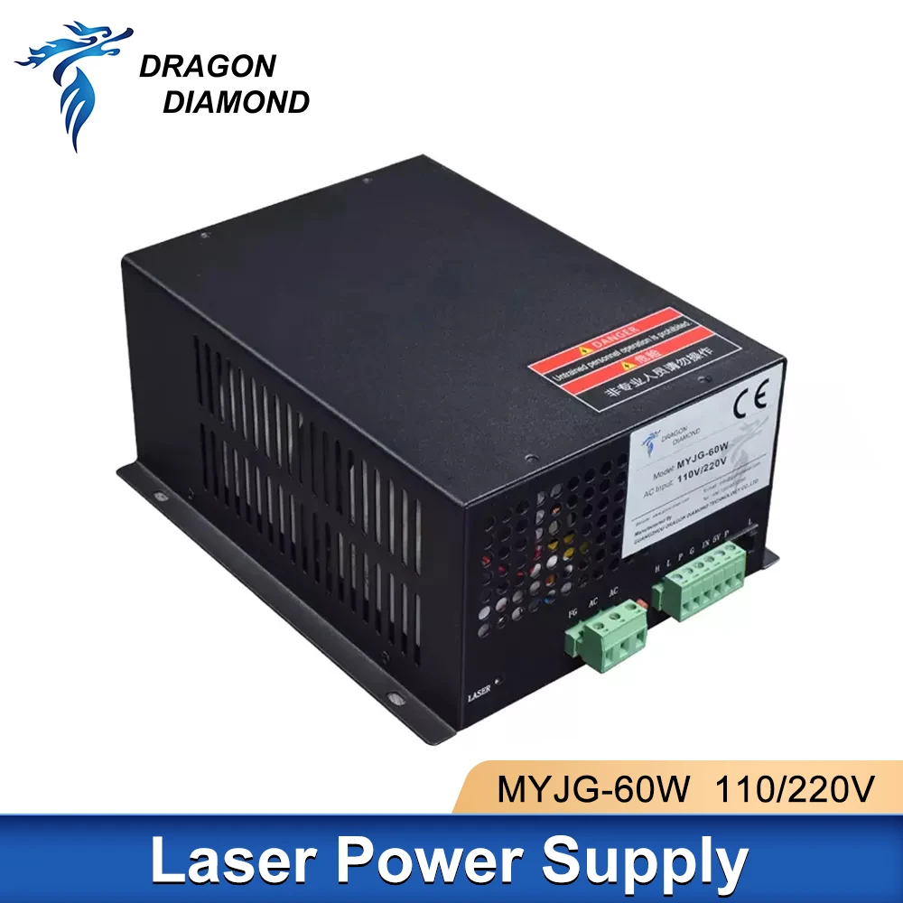 Original MYJG-60W Co2 Laser Power Supply Laser Engraver For Co2 Laser ...