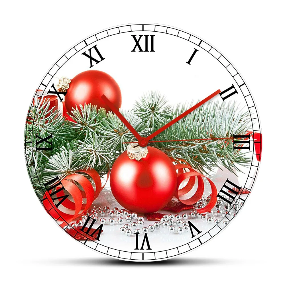 2020 Merry Christmas Wall Clock Christmas Ornament Holiday Rustic ...