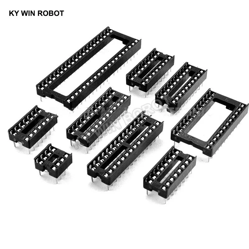 10PCS-IC-Sockets-2-54MM-DIP6-DIP8-DIP14-DIP16-DIP18-DIP20-DIP28-DIP40 ...