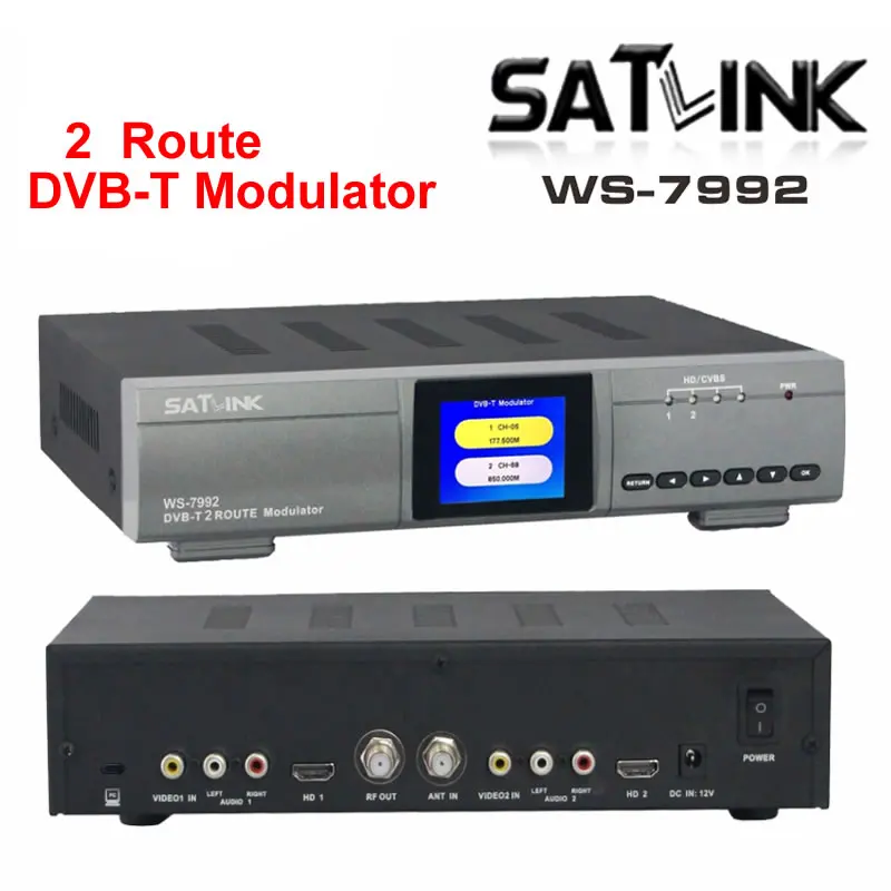 Original Satlink WS-7992 2 route input Modulator HD channel DVB-T ...