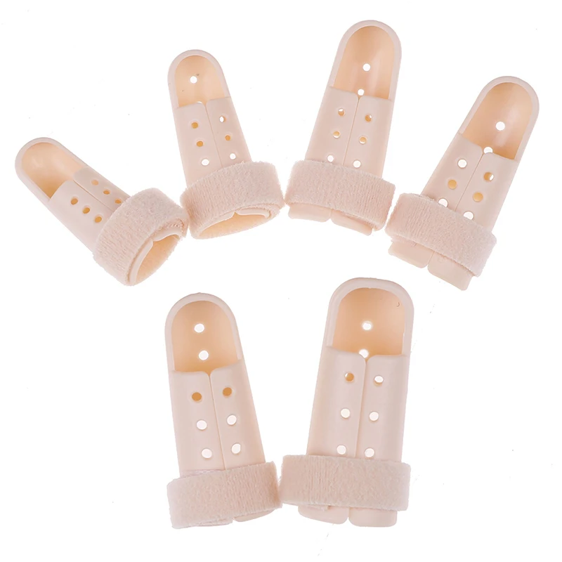 6size Plastic Hand Finger Splints Support Brace Mallet Splint for ...
