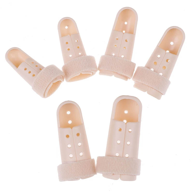 6size Plastic Hand Finger Splints Support Brace Mallet Splint for ...