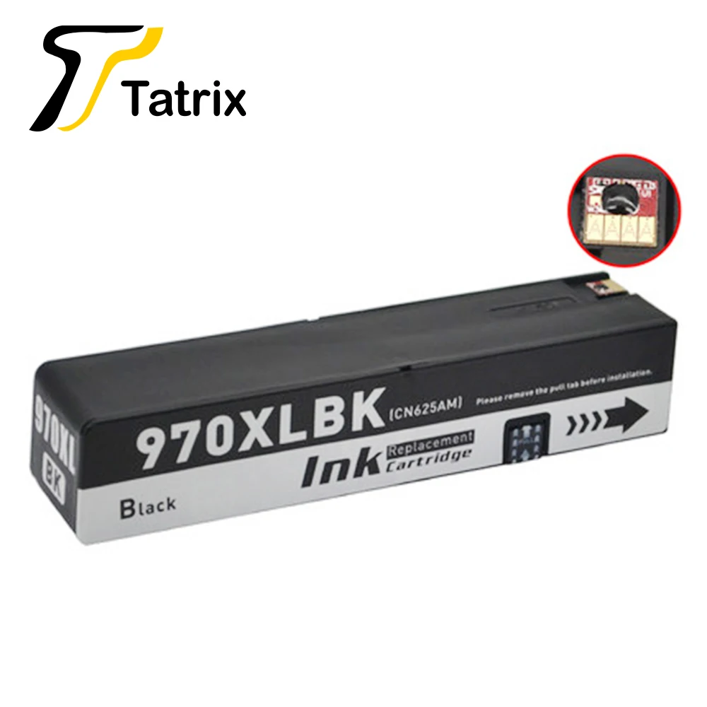 1pk Black Dye Ink For Hp 970 970xl Hp970 Ink Cartridge Compatible For ...