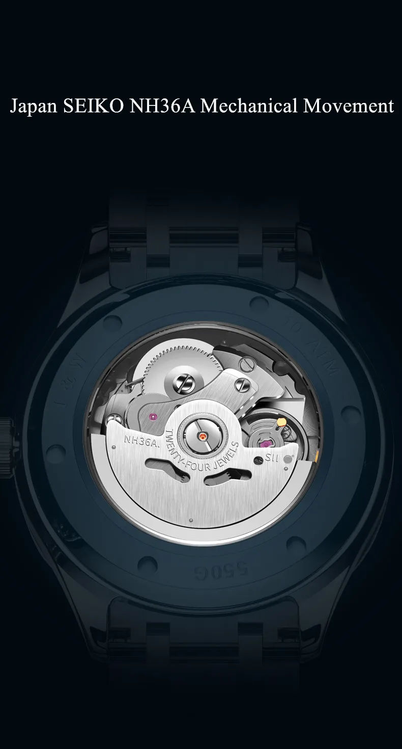 Мъжки часовник Carnival Elegant Luxury SEIKO NH36A, Механичен ...