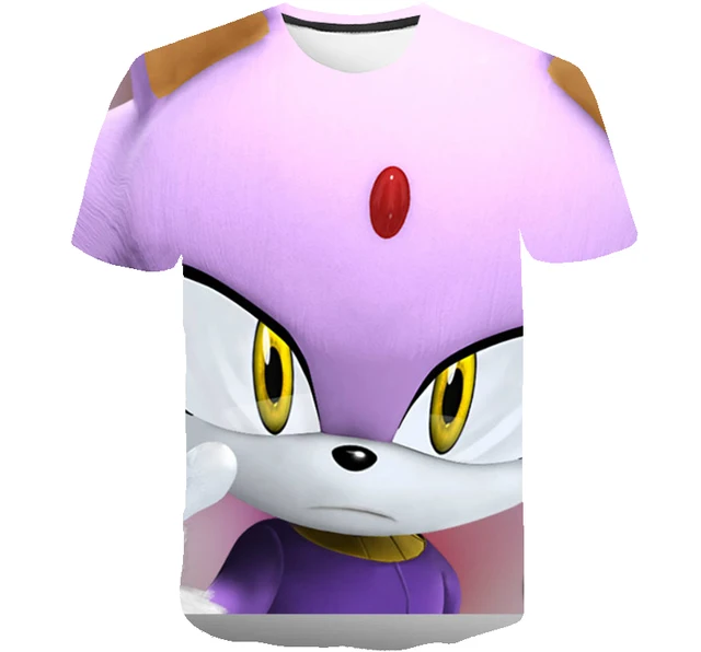 3D sonic the hedgehog Print Girls Clothes 2020 Funny T-shirts Kids ...